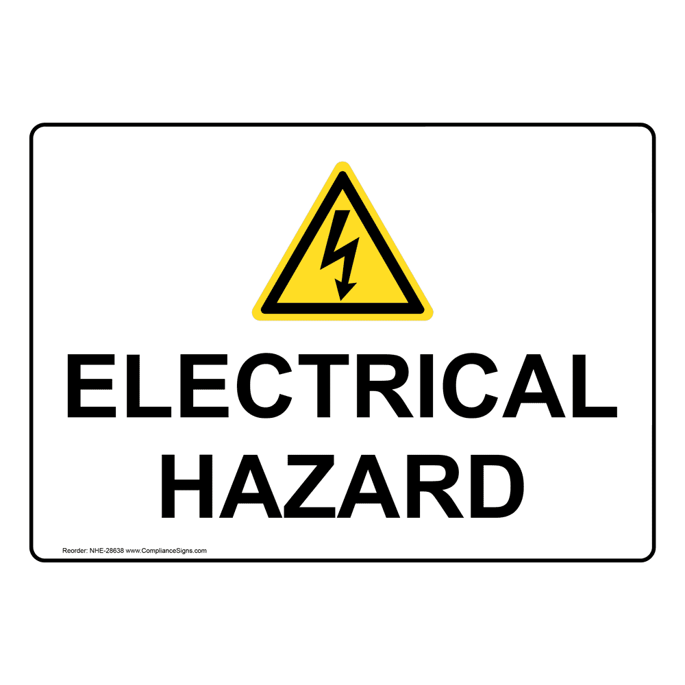 Electrical Hazard Disconnect Power Sign With Symbol NHE-28576