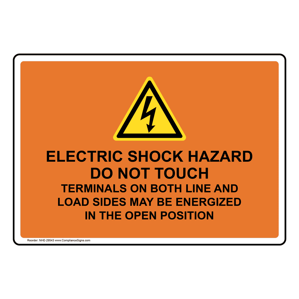 Osha Danger Electrical Shock Hazard Do Not Touch