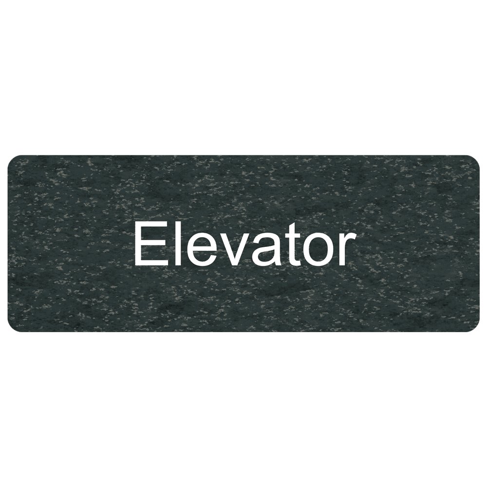 Elevator Engraved Sign EGRE-305-WHTonCHMRBL Elevator / Escalator