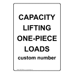 Industrial Notices - Maximum Load Capacity Signs and Labels