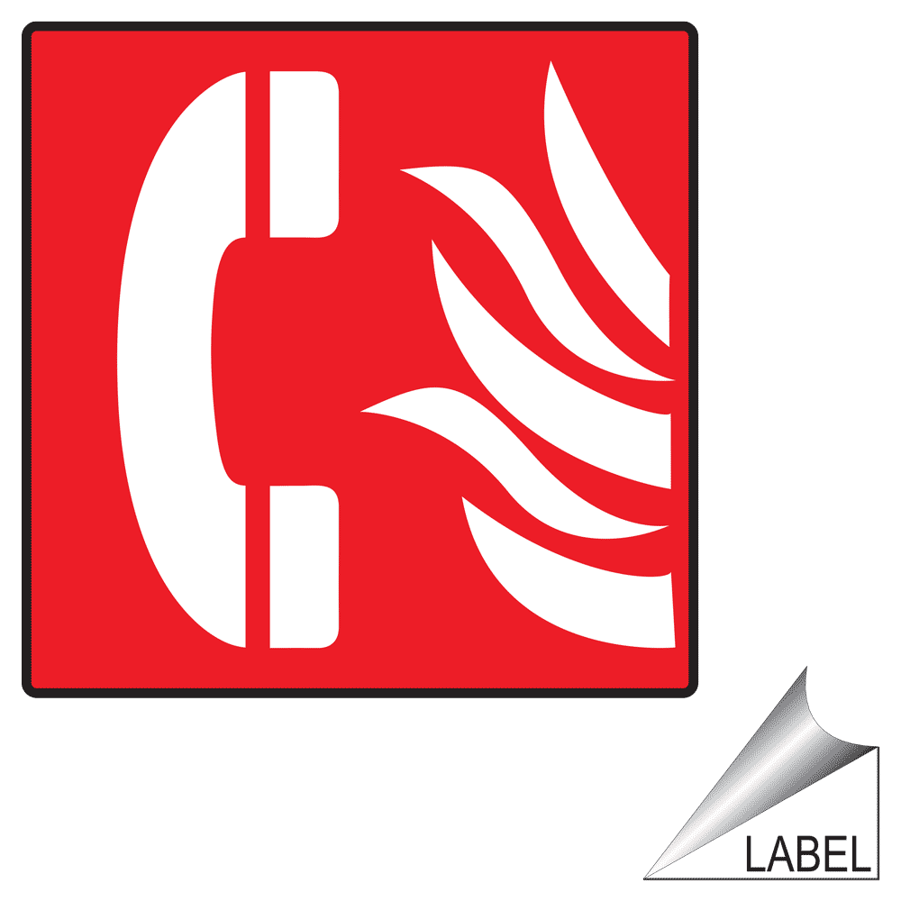 Fire Emergency Phone Symbol Label LABEL-SYM-122-d Emergency Response