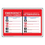 Fire/Emergency - Emergency Contact Signs and Labels