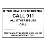Fire/Emergency - Emergency Contact Signs and Labels