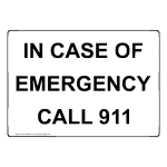 Fire/Emergency - Emergency Contact Signs and Labels