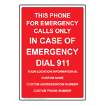 Fire/Emergency - Emergency Contact Signs and Labels