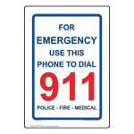 Fire/Emergency - Emergency Contact Signs and Labels