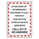 Fire/Emergency - Emergency Contact Signs and Labels