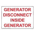 Generator Safety Signs from ComplianceSigns.com