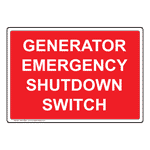 Generator Safety Signs from ComplianceSigns.com