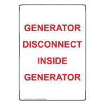 Generator Safety Signs from ComplianceSigns.com