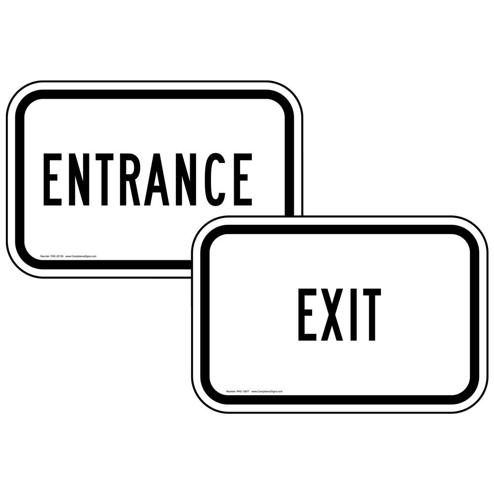 Entrance Exit Sign PKE-22150-13877 Enter and Exit Set Entrance Exit Sign PKE-22150-13877 Enter and Exit Set
