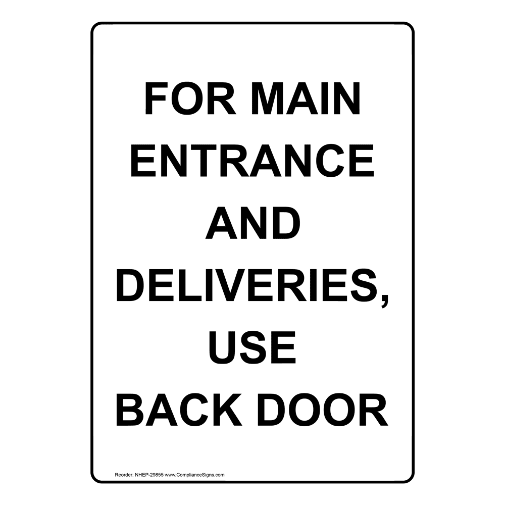 Man Door Entrance Sign NHE-29854