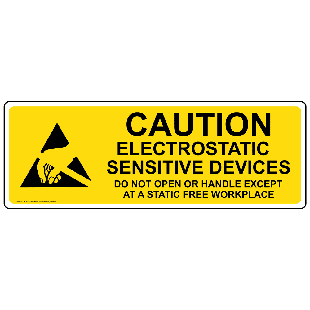 ESD Button Sign NHE-30234
