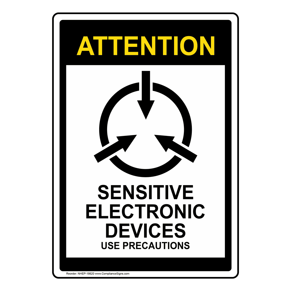 Portrait Attention Sensitive Electronic Sign With Symbol NHEP-18620