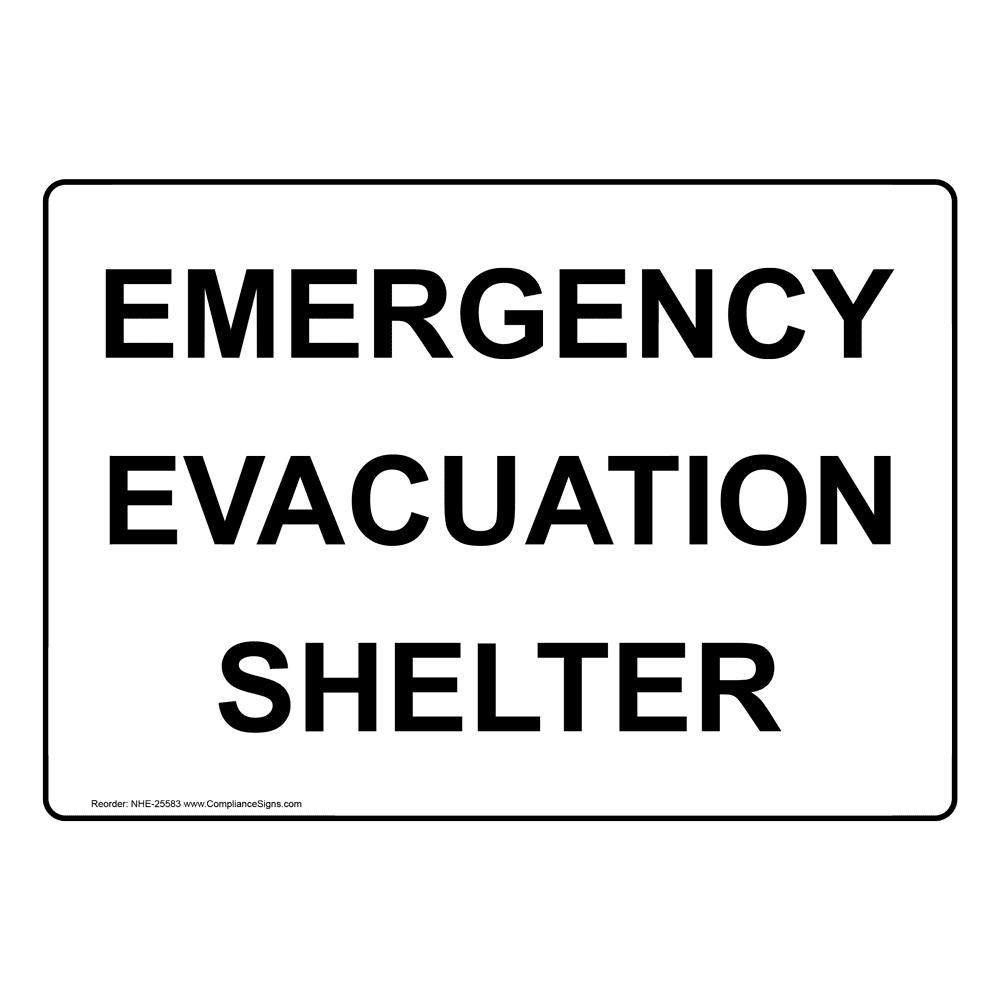 Emergency Evacuation Route Sign
