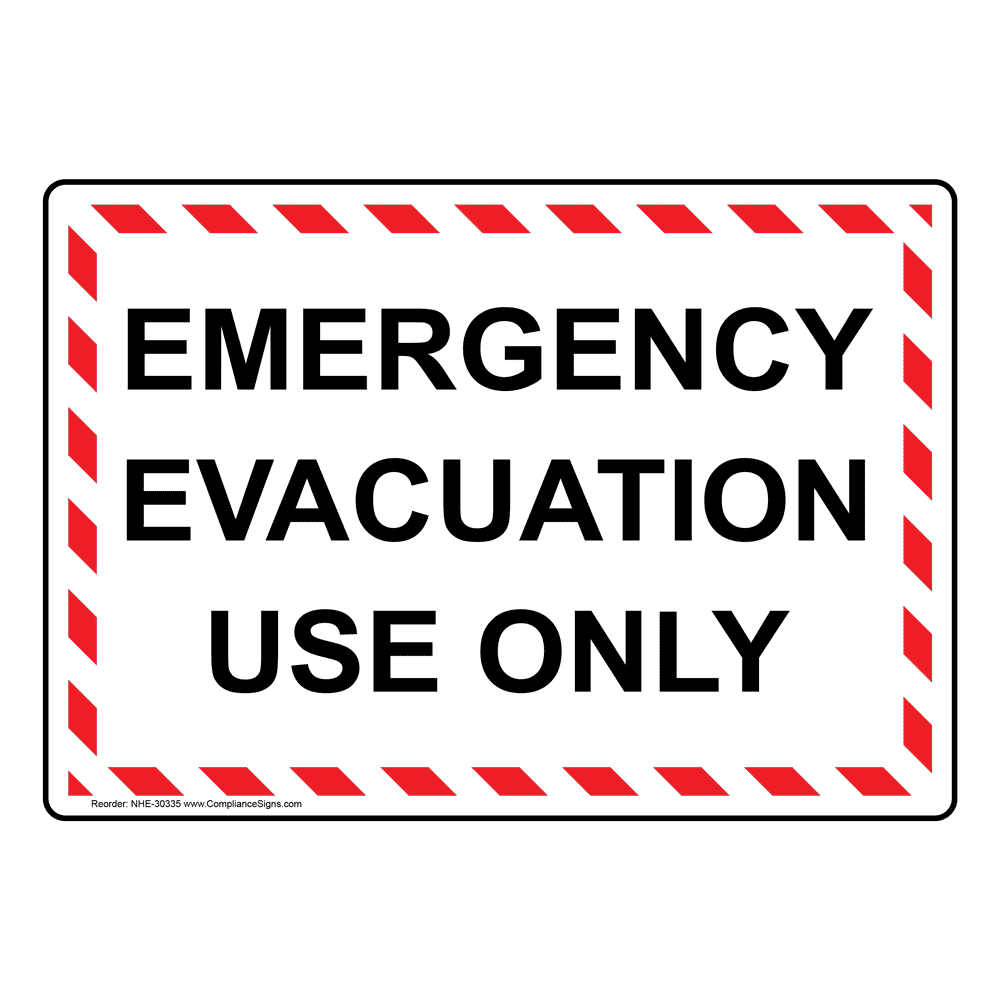 Evacuation Sign Evacuation Assembly Point Large Landscape | Fire