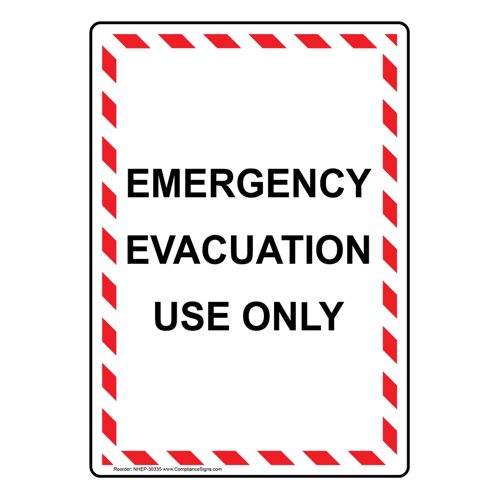 Evacuation Sign Evacuation Assembly Point Large Landscape | Fire