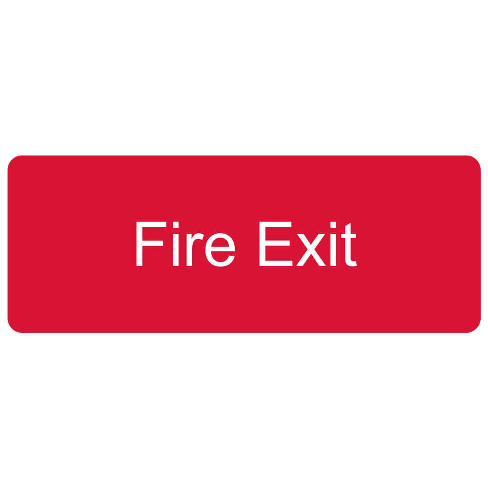 Fire Exit White on Red Engraved Sign EGRE-340-WHTonRed Enter / Exit