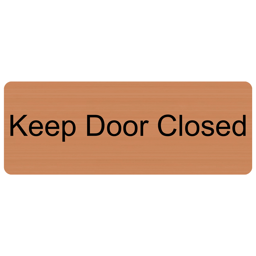 Keep Door Closed Engraved Sign EGRE-380-BLKonCPR Exit Keep Closed