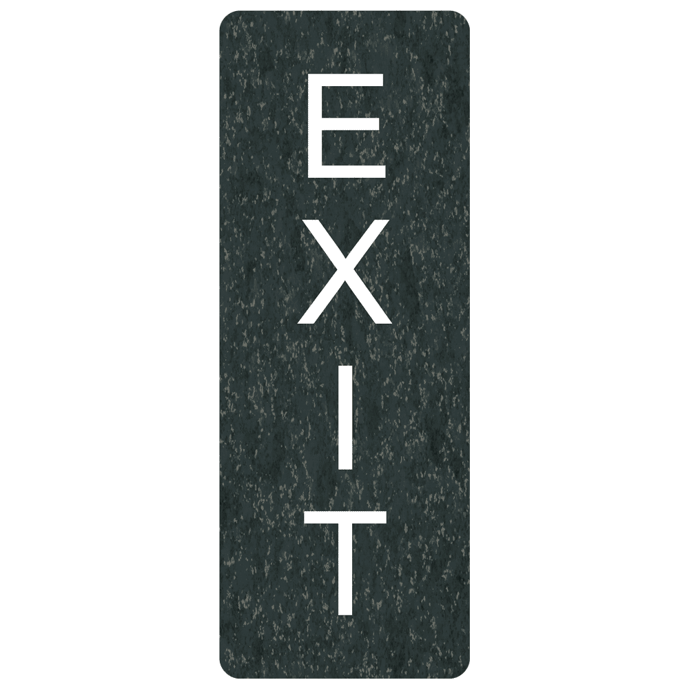 Exit Sign EGRE-19471_White_on_CharcoalMarble Enter / Exit