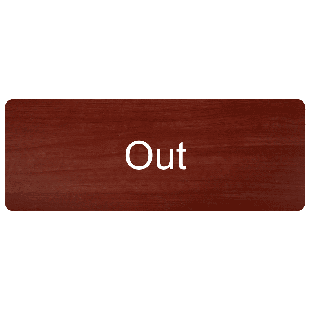 Out Engraved Sign EGRE-500-WHTonCNMN Enter / Exit Exit