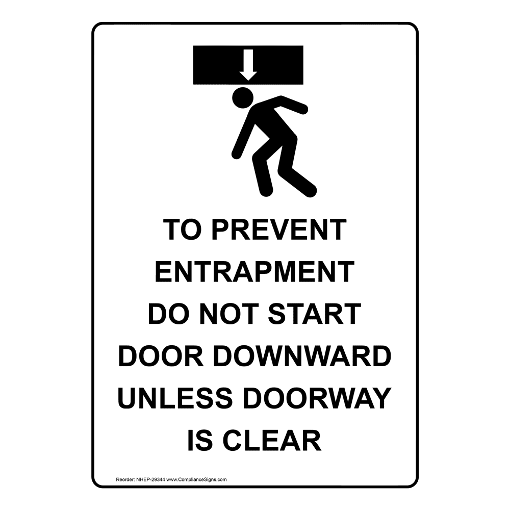 Portrait To Prevent Entrapment Do Sign With Symbol NHEP-29344