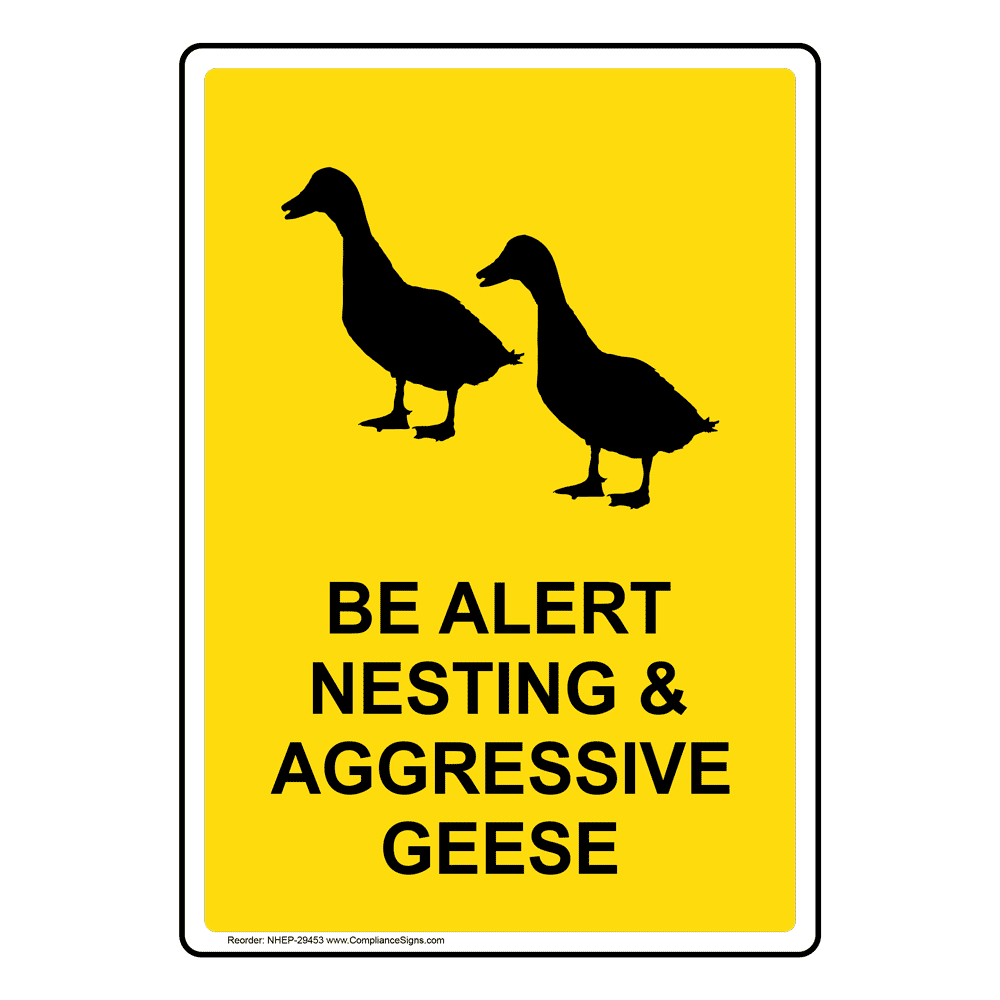 Portrait Be Alert Nesting And Aggressive Sign With Symbol NHEP-29453