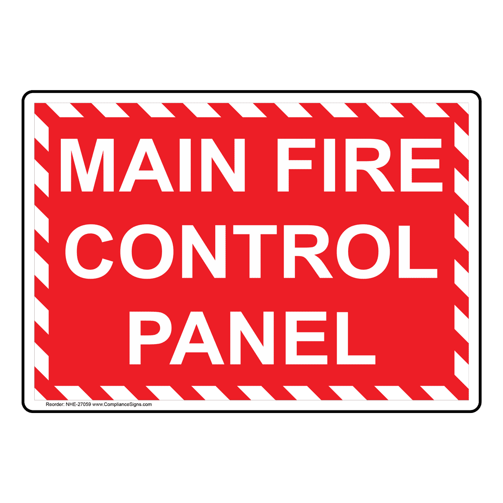 Fire Alarm Control Panel Sign NHE-27098