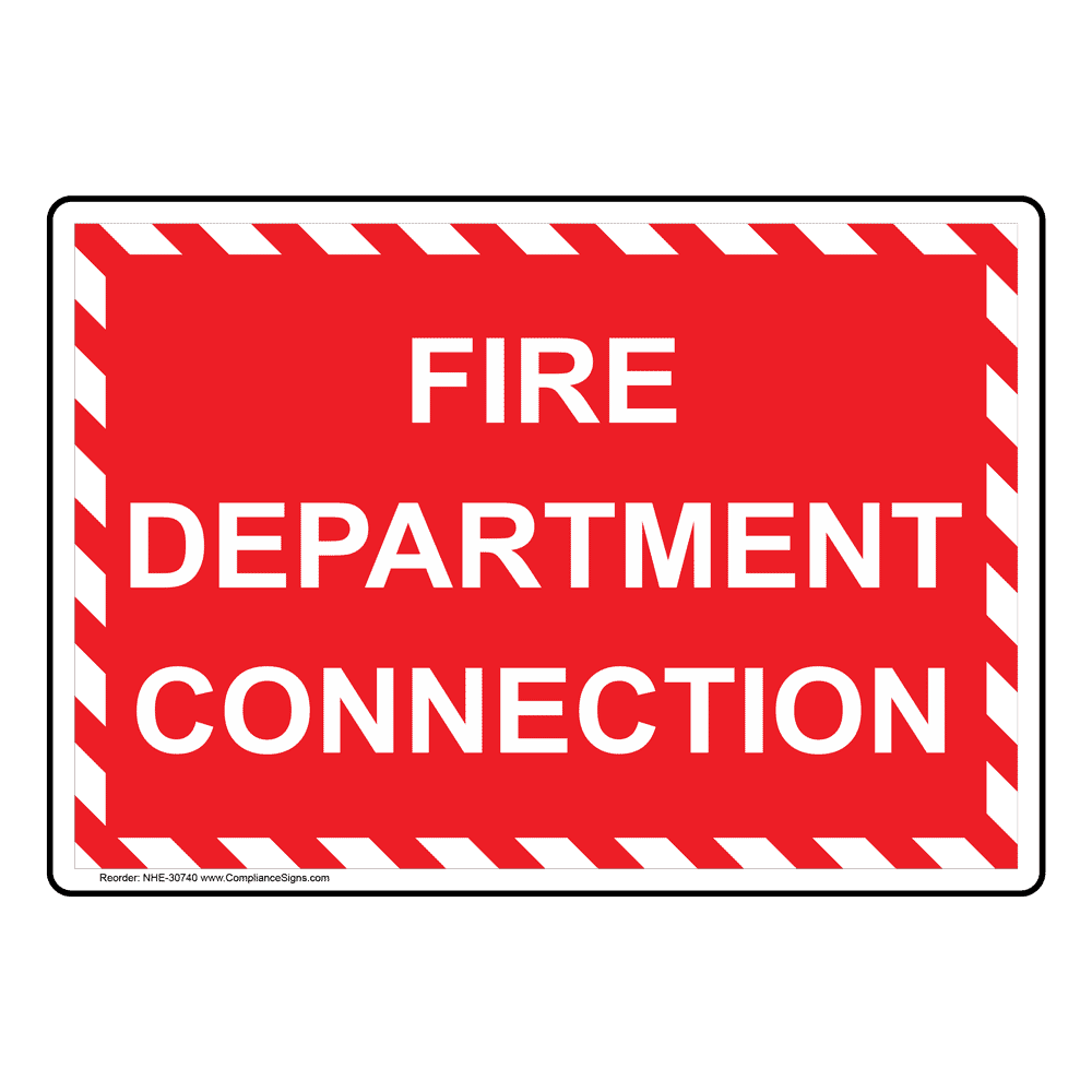 Fire Department Connection Sign NHE-30740
