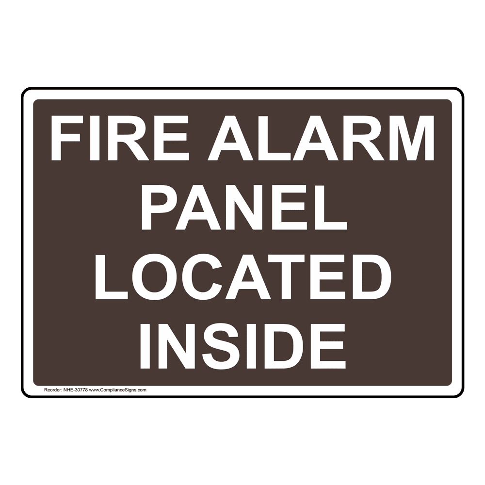 Fire Alarm Panel Located Inside Sign NHE-30778