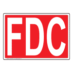 Fire/Emergency - Fire Department Connection (FDC) Signs and Labels