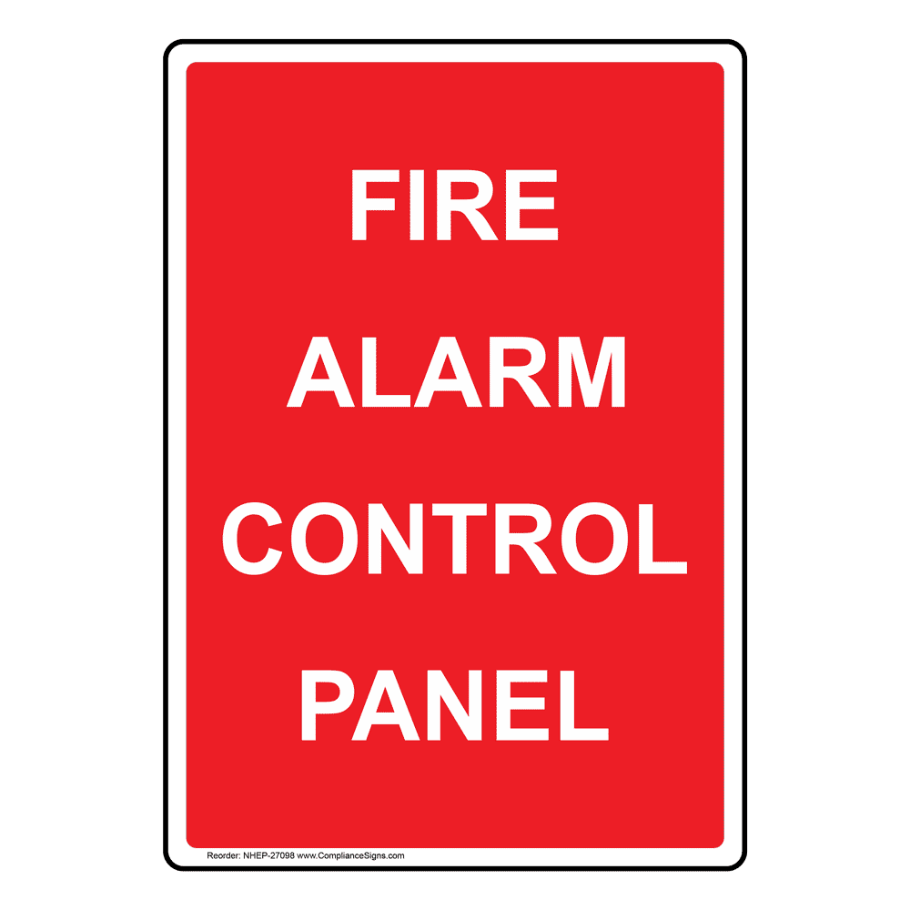 Portrait Fire Alarm Control Panel Sign NHEP-27098
