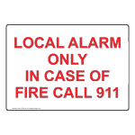 Fire/Emergency - Emergency Contact Signs and Labels