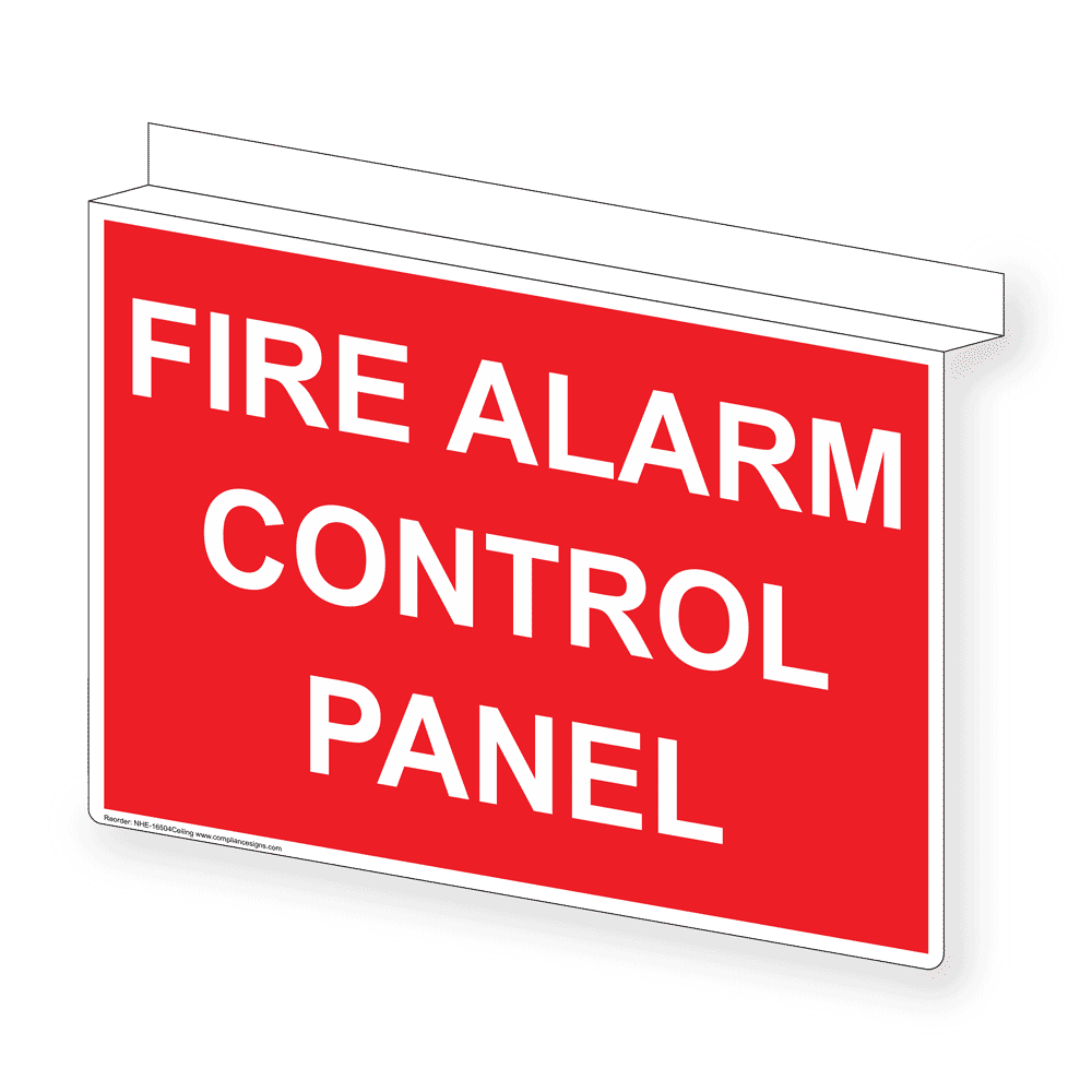 Fire Alarm Control Panel Inside Sign NHE-16505Tri Fire Alarm