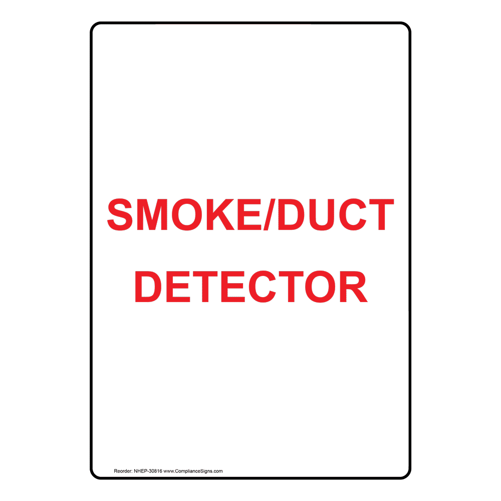 Smoke/Duct Detector Sign NHE-30816