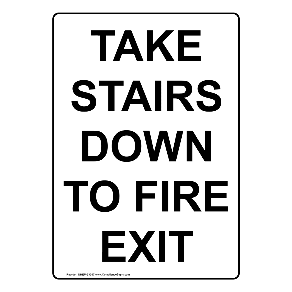 Stairs Fire Sign