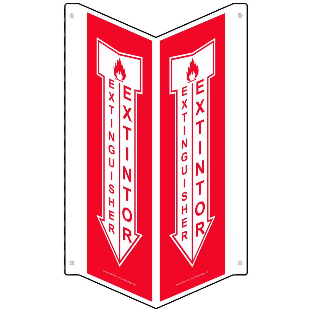 Fire Extinguisher Sign NHB-7490Tri Fire Safety / Equipment