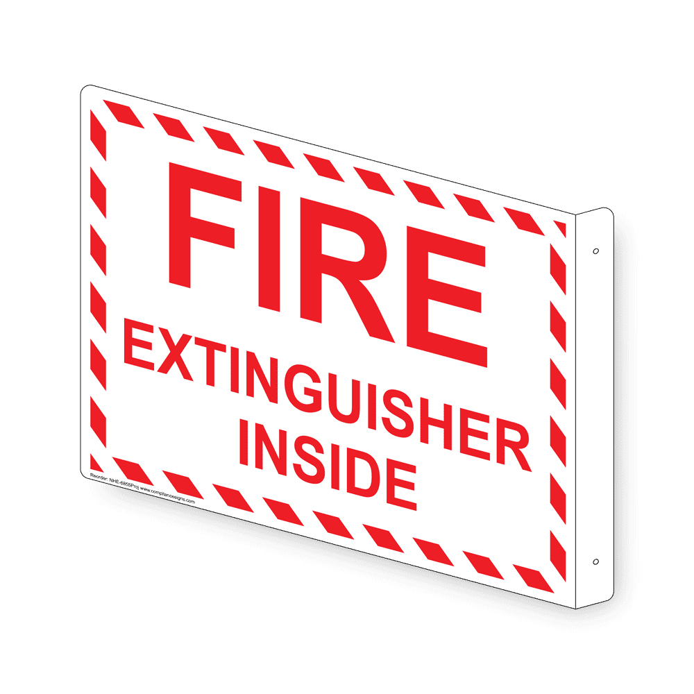 Fire Extinguisher Inside Sign NHE-6855Proj Fire Safety / Equipment