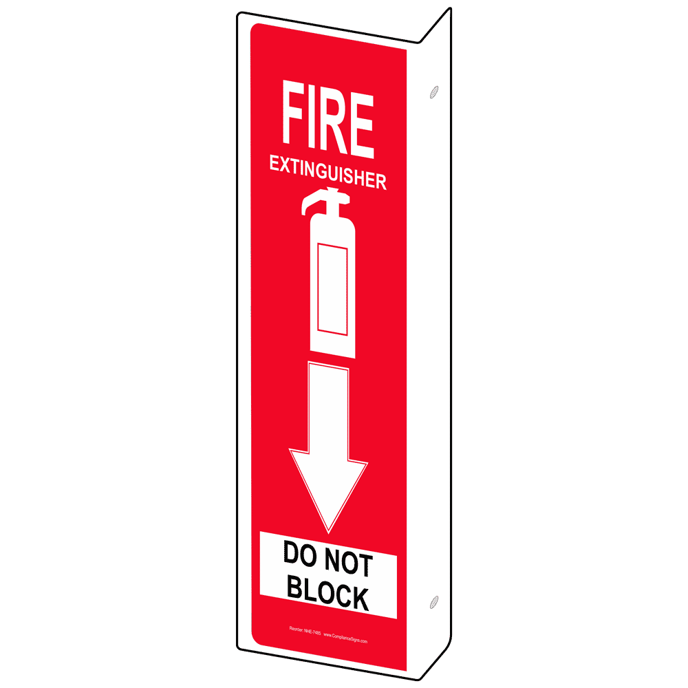 Fire Extinguisher Do Not Block Sign NHE-7485Proj Fire Extinguisher