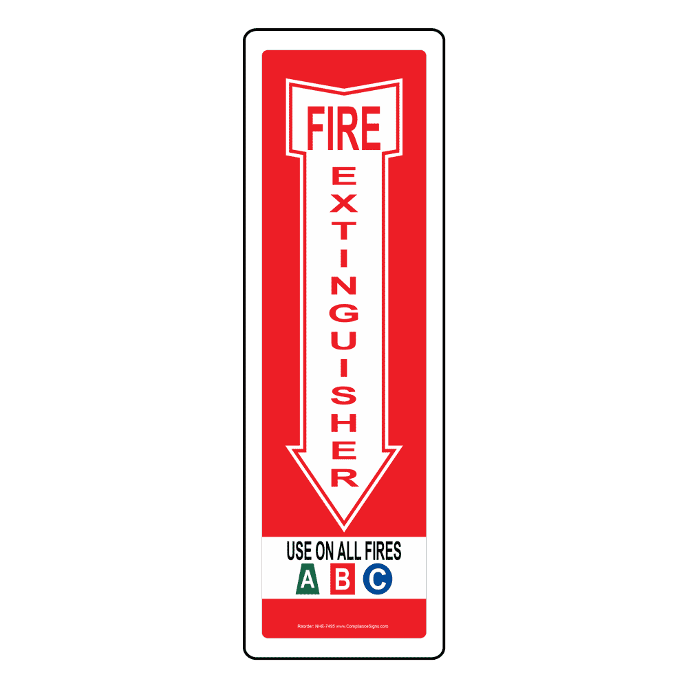 Fire Extinguisher Use On All Fires A B C Sign NHE-7495