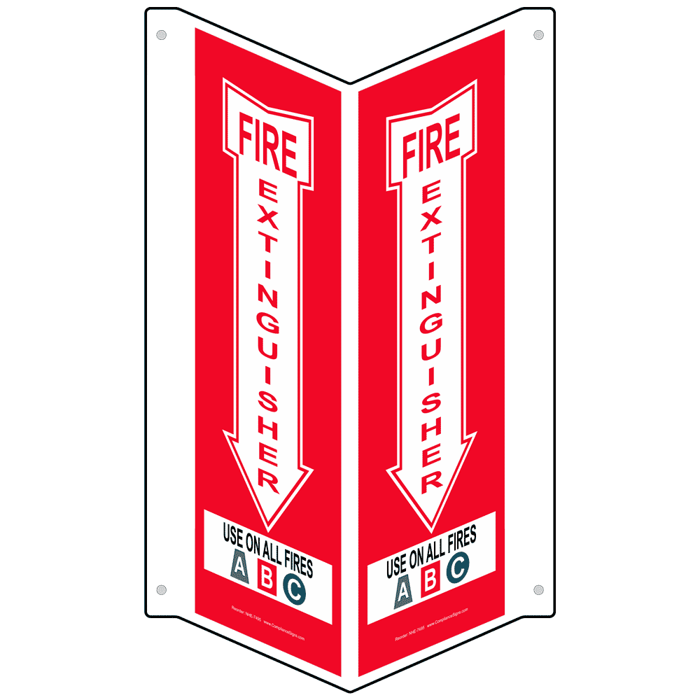 Fire Extinguisher Use On All Fires A B C Sign NHE-7495Tri