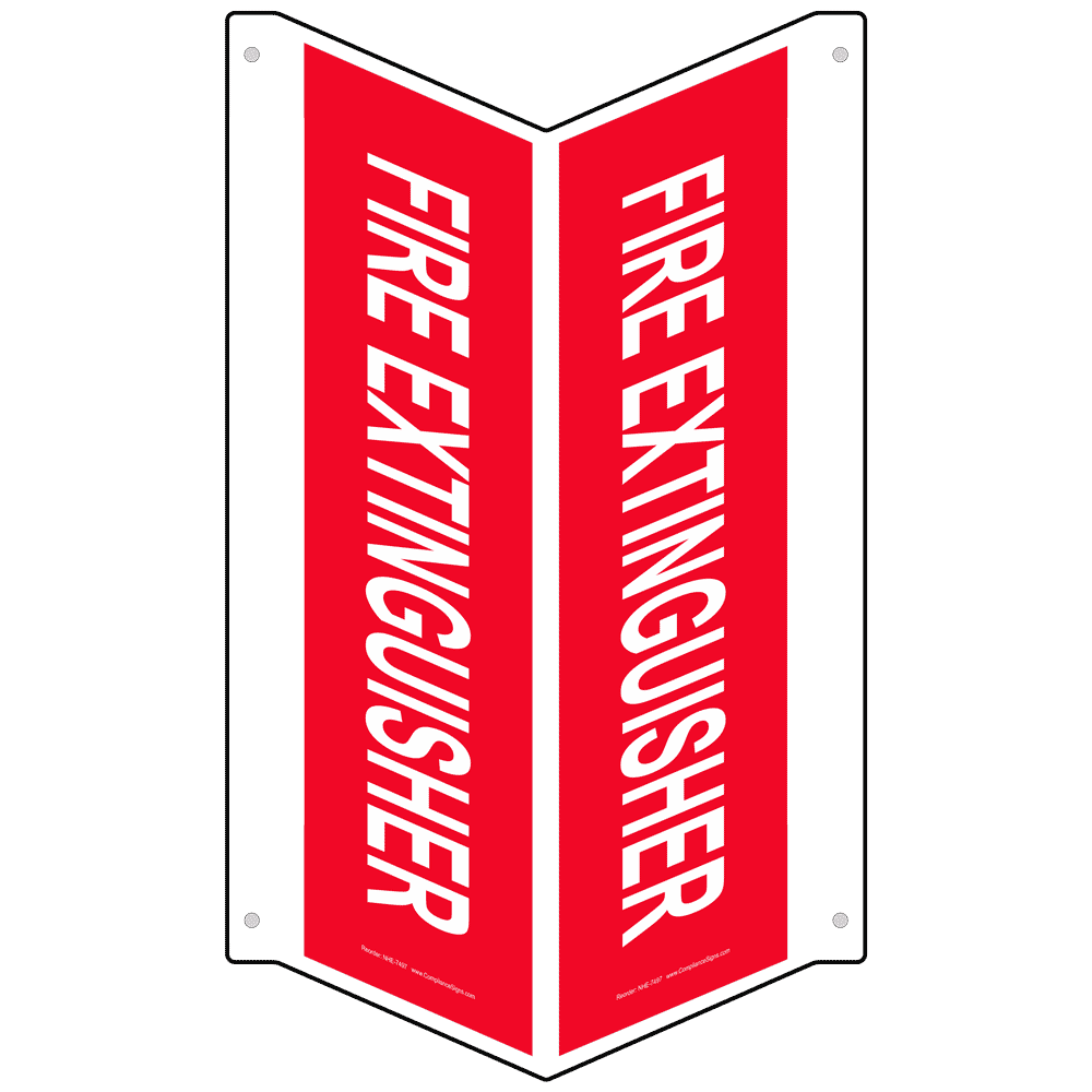 Fire Extinguisher Sign NHE-7497Tri Fire Safety / Equipment