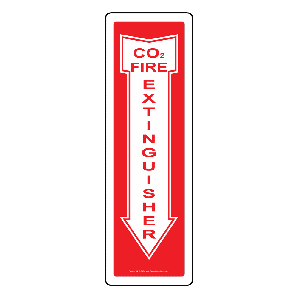 Co2 Extinguisher Sign NHE-9464Proj Fire Safety / Equipment