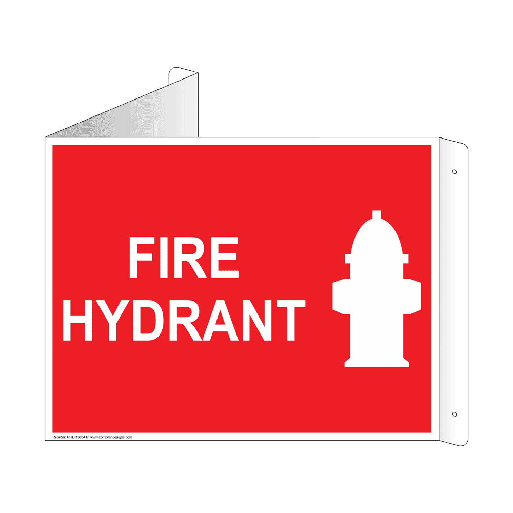 Fire Hydrant Sign NHE-13854Tri Fire Safety / Equipment