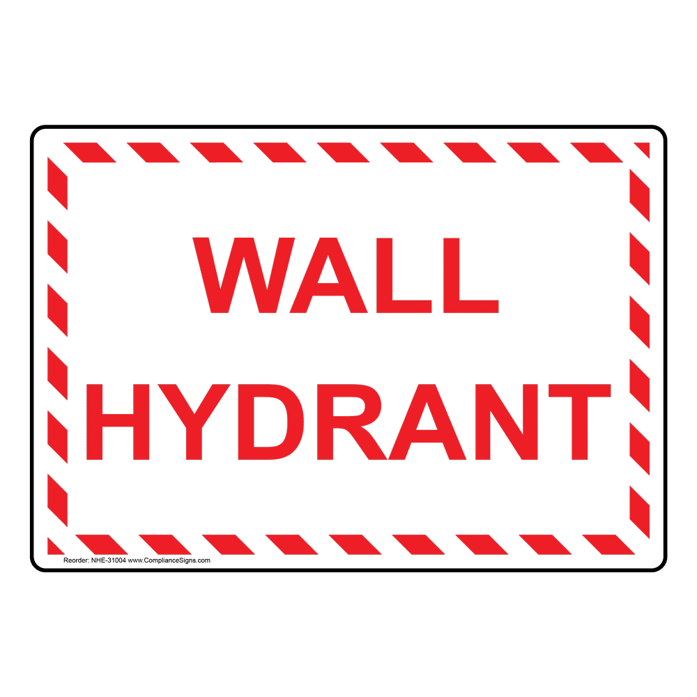 Wall Hydrant Sign NHE-31004