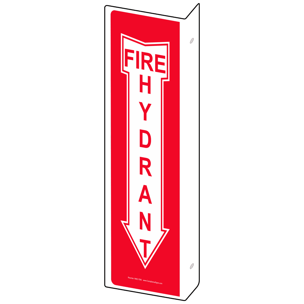 Fire Hydrant Sign NHE-7560Tri Fire Safety / Equipment