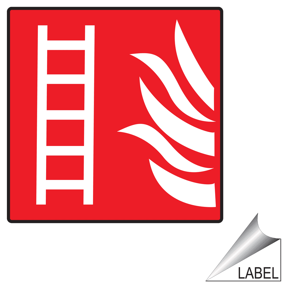 Fire Ladder Symbol Label LABEL-SYM-309 Fire Safety / Equipment