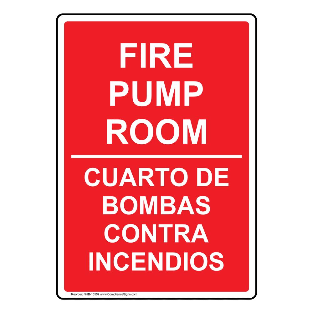 Fire Pump Room Sign NHE-16507