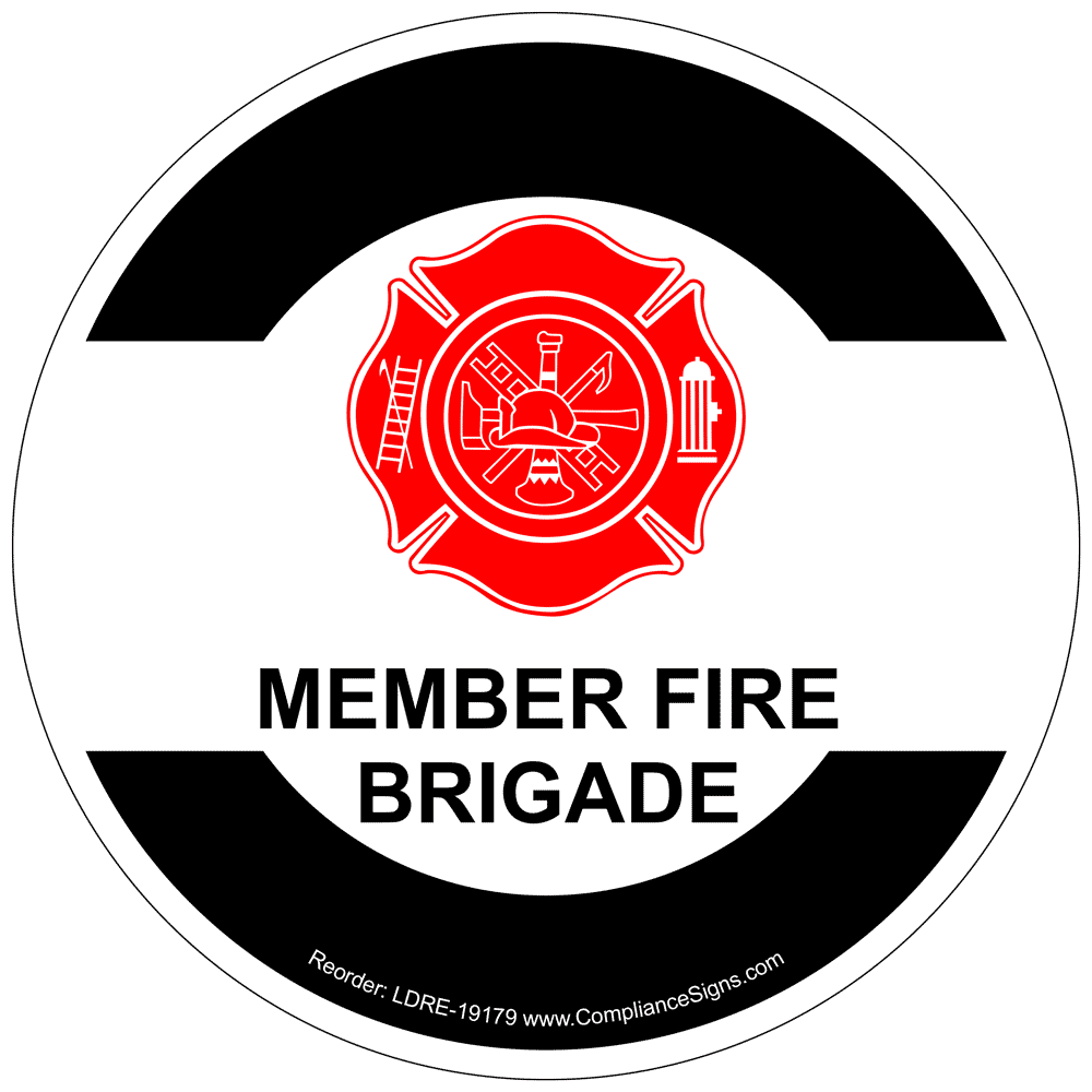 Member Fire Brigade Roll Label With Symbol LDRE-19179