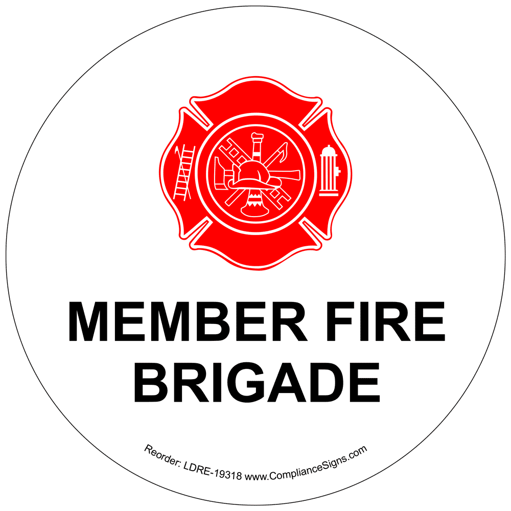 Member Fire Brigade Roll Label With Symbol LDRE-18938